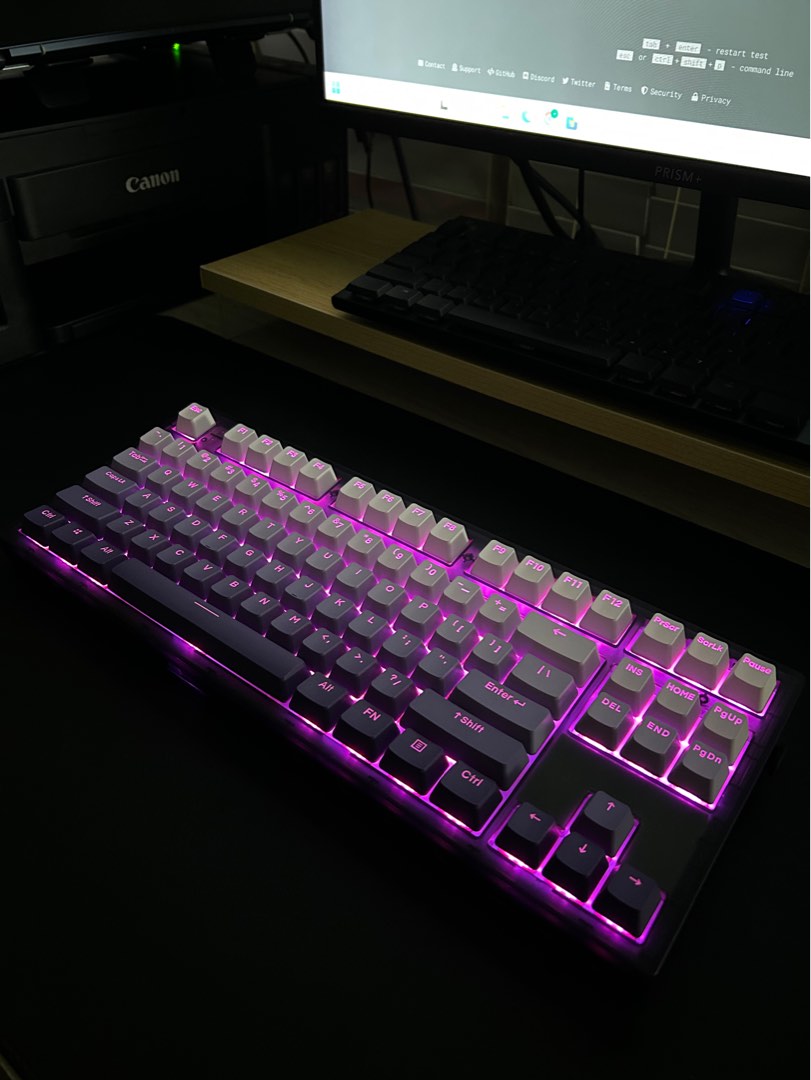 87% TKL custom mechanical keyboard (Purple Gradiant keycaps), Computers ...