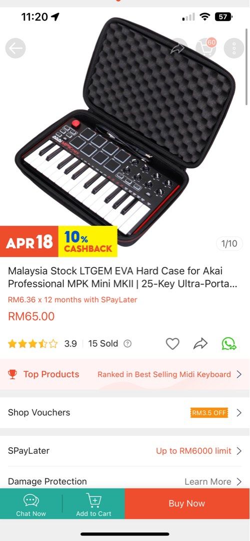 Akai Mpk mini mk3 with case and usb c cable, Hobbies & Toys, Music ...
