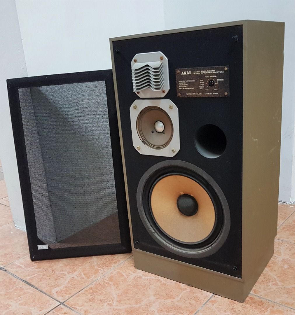 AKAI Speaker System, Made in JAPAN, Model SW-305S Speaker, ONE ...