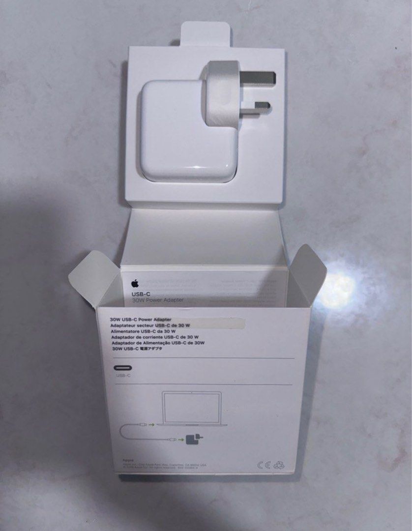 Apple USB-C 30W Power Adaptor, Computers & Tech, Parts & Accessories ...