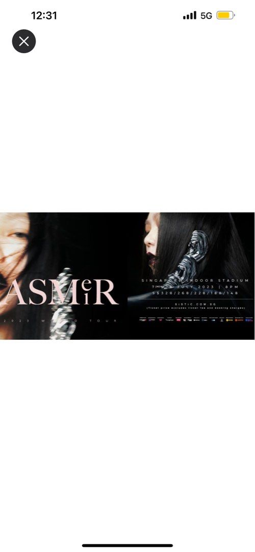 ASMEIR - AMEI CONCERT 2023 7 July 2023 CAT 1 X 2, Tickets & Vouchers ...