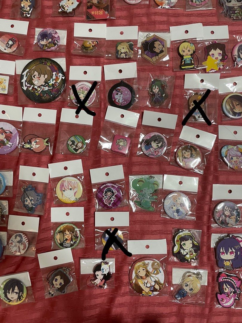 assorted anime,game, idol badges, Hobbies & Toys, Toys & Games on Carousell