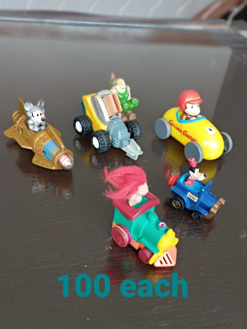 Assorted Mcdo Jollibee Meal Toys/ Lupin mini pull back car, Hobbies ...