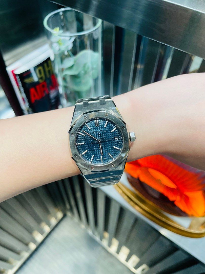 Audemars Piguet Royal Oak 37mm Automatic 15550ST.OO.1356ST.06 Blue Dial ...