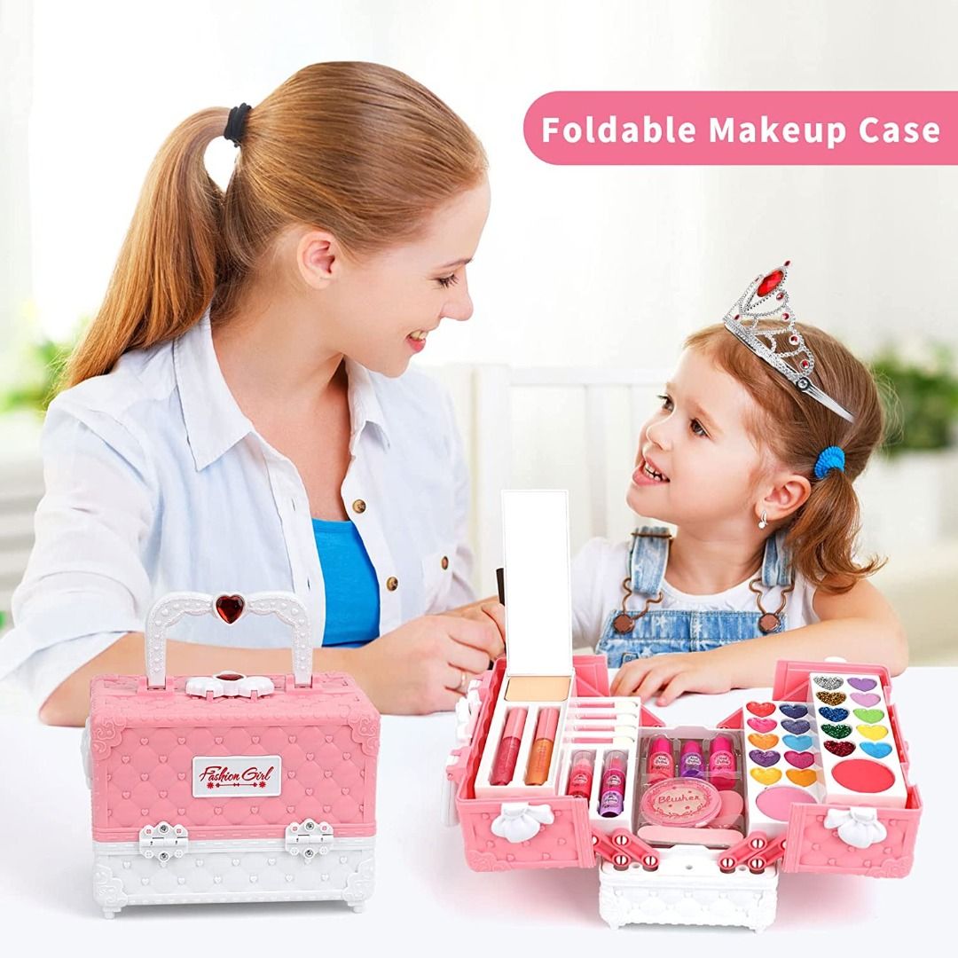 Aureyung Kids Makeup Kit for Girl, Kids, Real Set Girl Toys Birthday ...