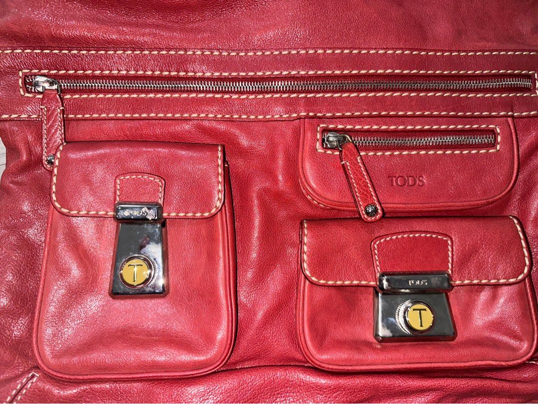 Authentic Todd red shoulder bag, Women's Fashion, Bags & Wallets ...