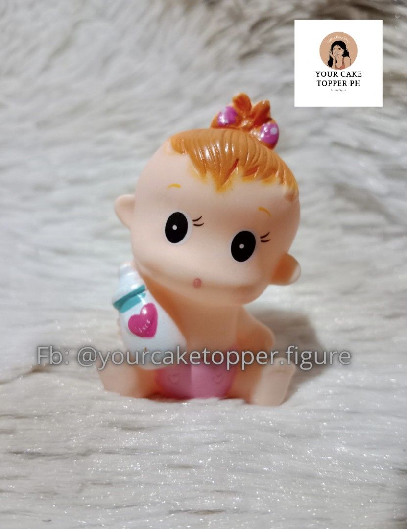 Baby Girl Bor Figure Cake Topper Decoration / Gender Reveal, Hobbies ...