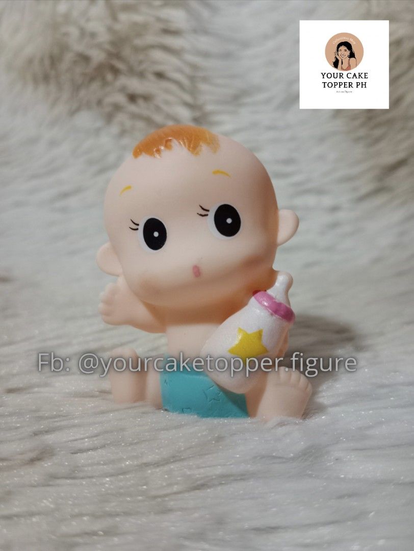 Baby Girl Bor Figure Cake Topper Decoration / Gender Reveal, Hobbies ...