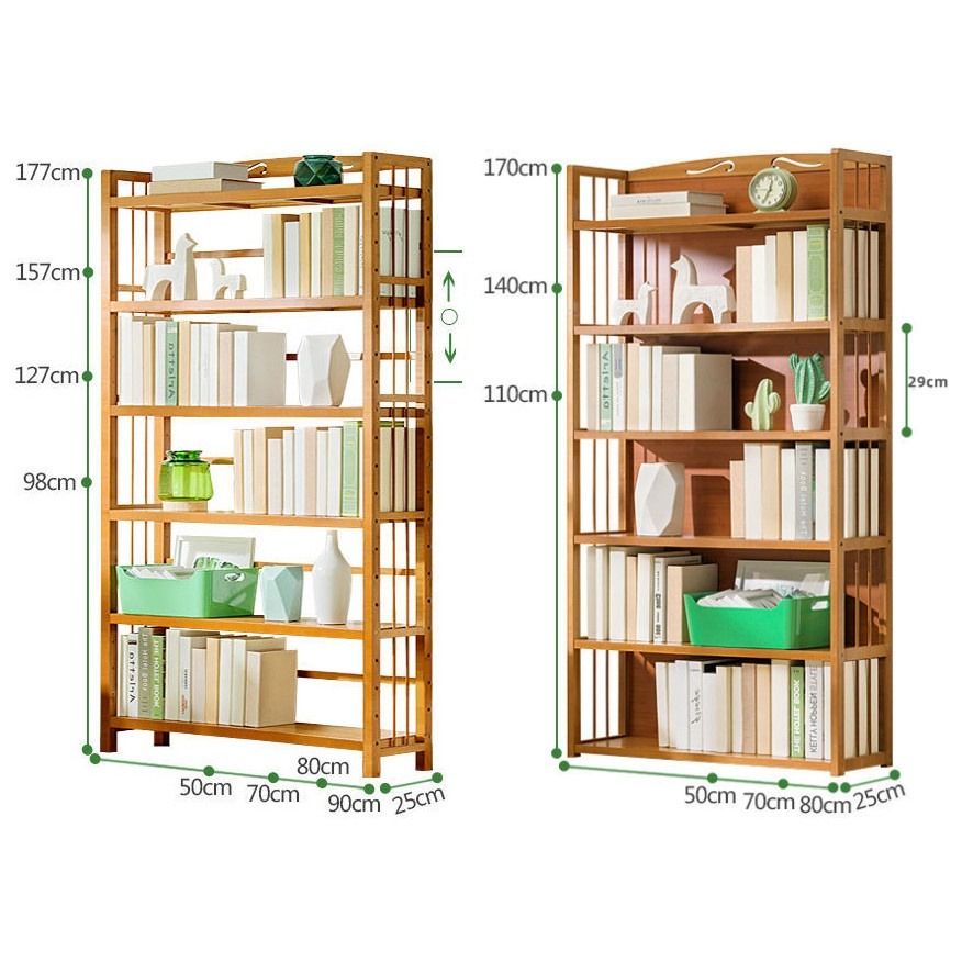 Bamboo Book Shelf Stand Multi Layer Solid Portable Desk Storage Shelves ...