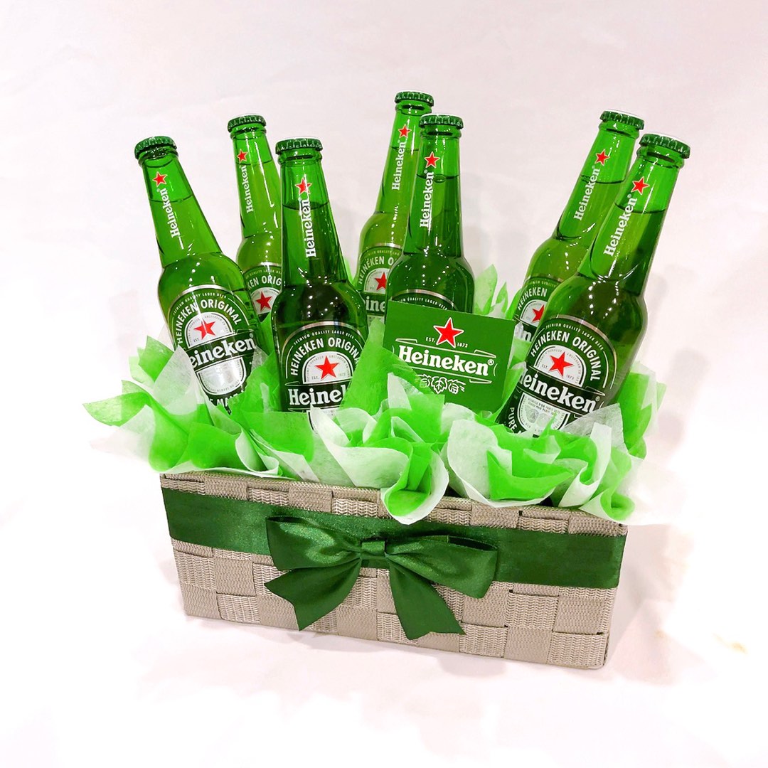 Heineken Beer basket, Food & Drinks, Gift Baskets & Hampers on Carousell