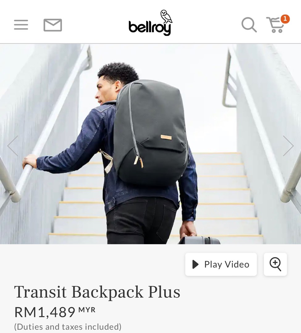 Bellroy transit backpack plus 38l backpack, Men's Fashion, Bags ...