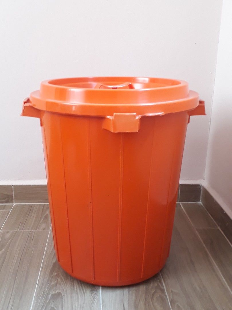 Big pail with cover - fast sale, Furniture & Home Living, Home ...