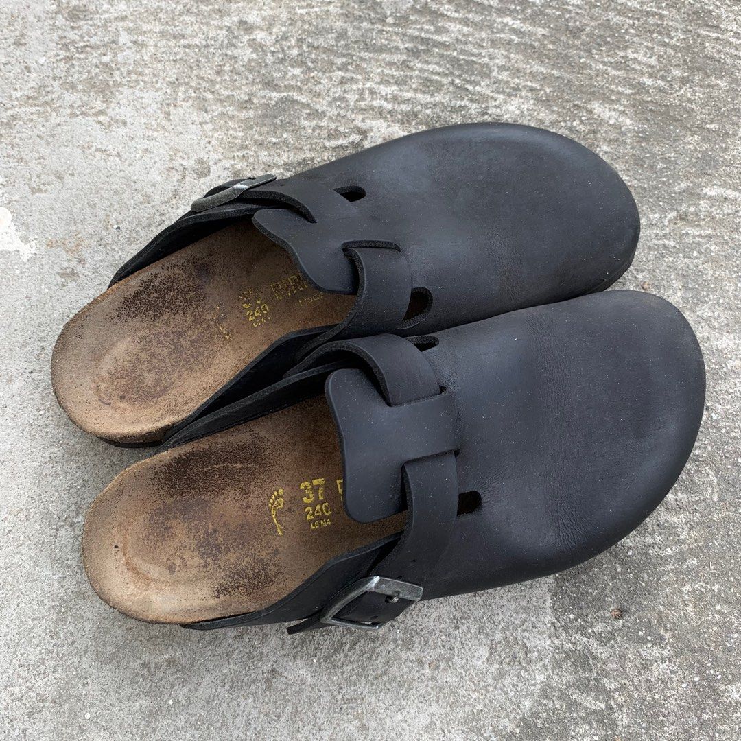 Birkenstock Boston Black Clogs, Men's Fashion, Footwear, Slippers ...