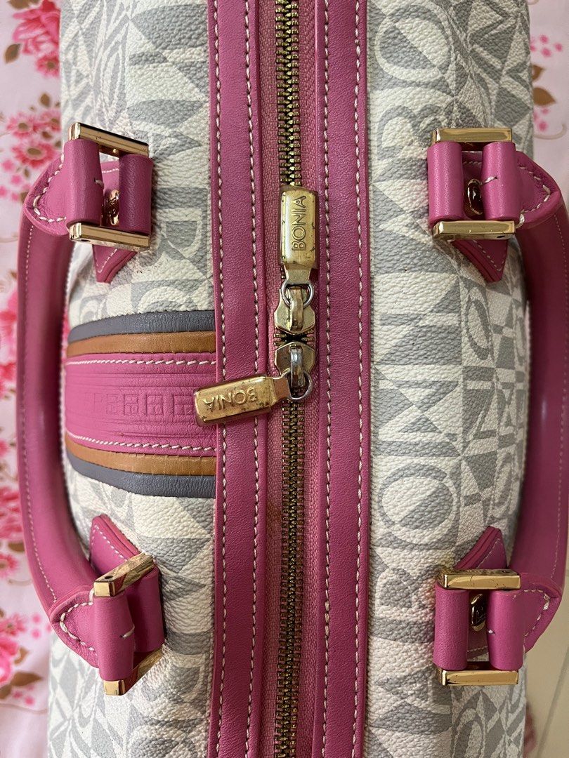 Bonia Monogram Top Handle, Luxury, Bags & Wallets on Carousell
