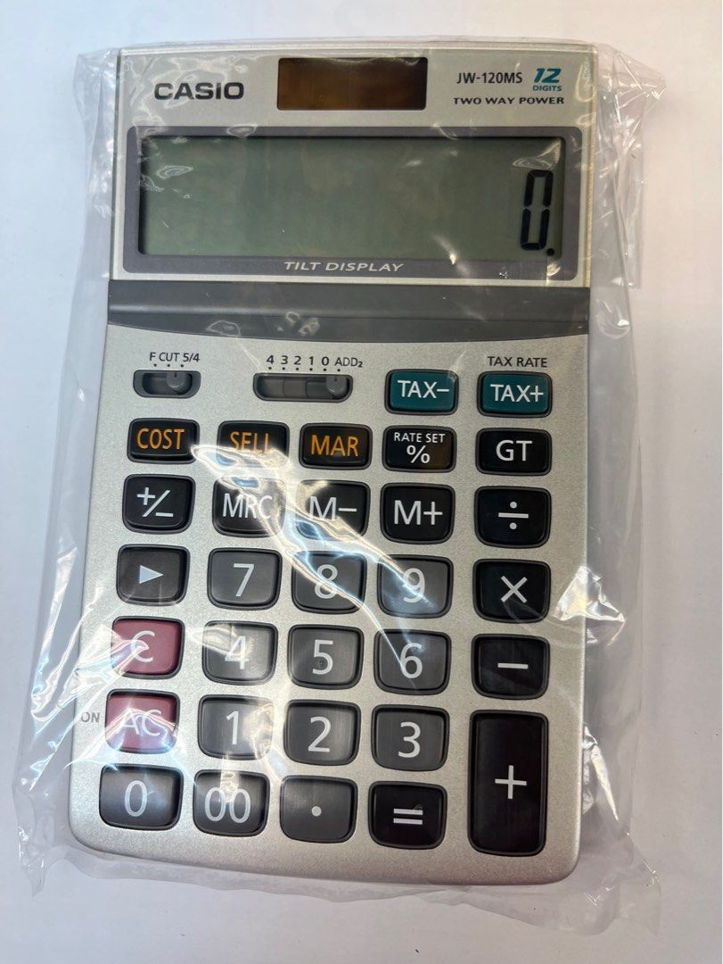 Casio JW-120MS 可攜式太陽能計算機（12位）, 興趣及遊戲, 手作＆自家設計, 文具 - Carousell