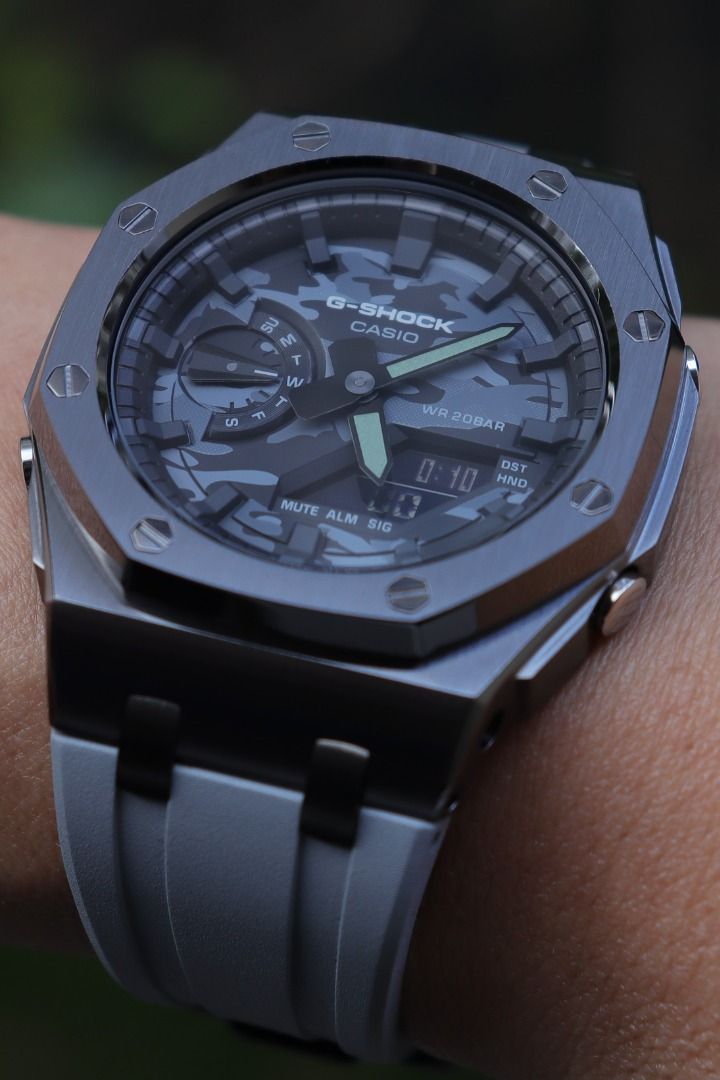 Casioak Offshore Casio G-Shock Mod GA2100 Camo, Men's Fashion, Watches ...