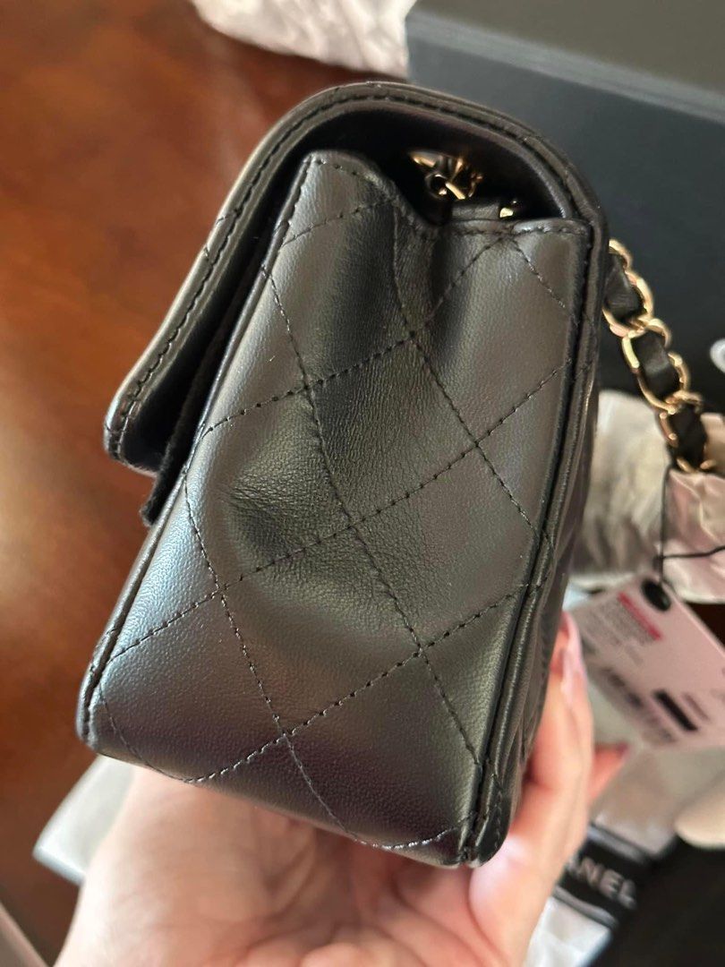Chanel Mini Rectangle Black GHW, Luxury, Bags & Wallets on Carousell