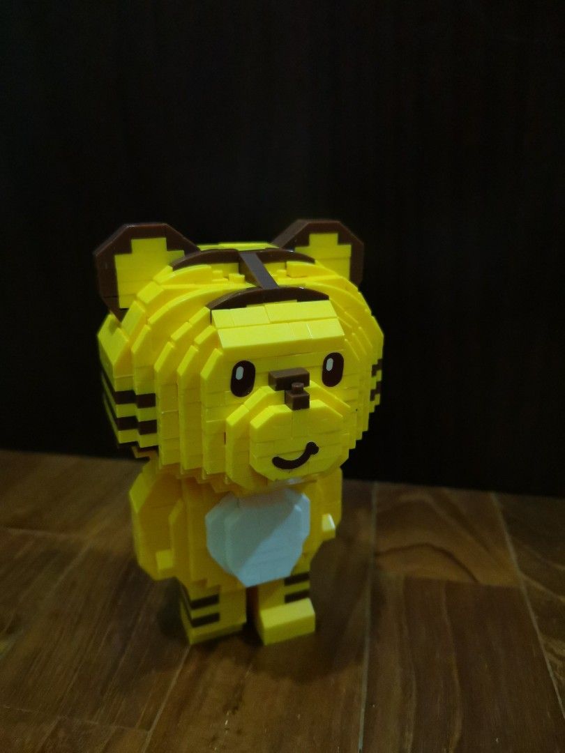 (CHEAP!!!) BUILT MODEL YELLOW BEAR MICRO BLOCK BRICK LEGO TYPE KIDS ...