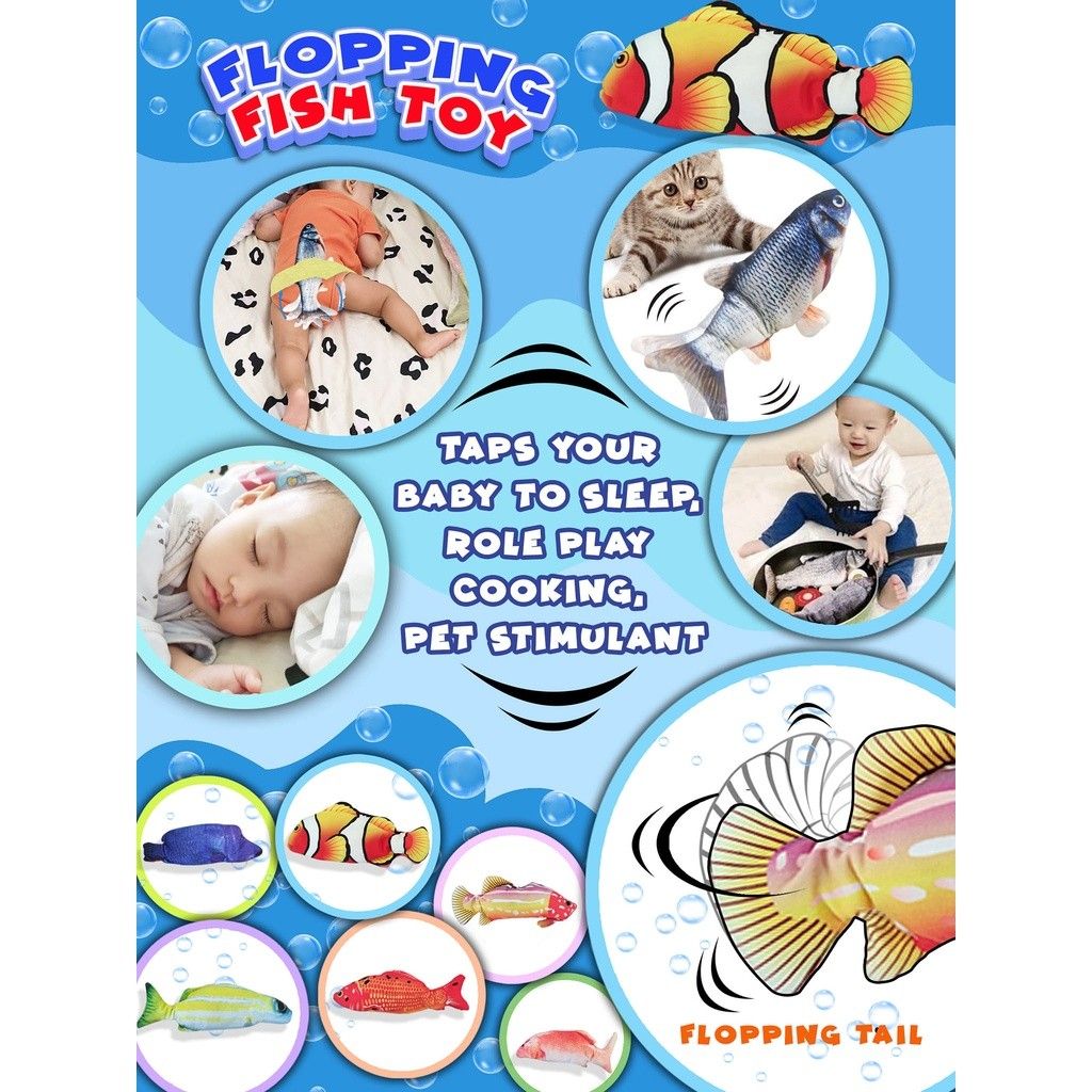 (COD) BABY FISH FLOPPING TOY on Carousell