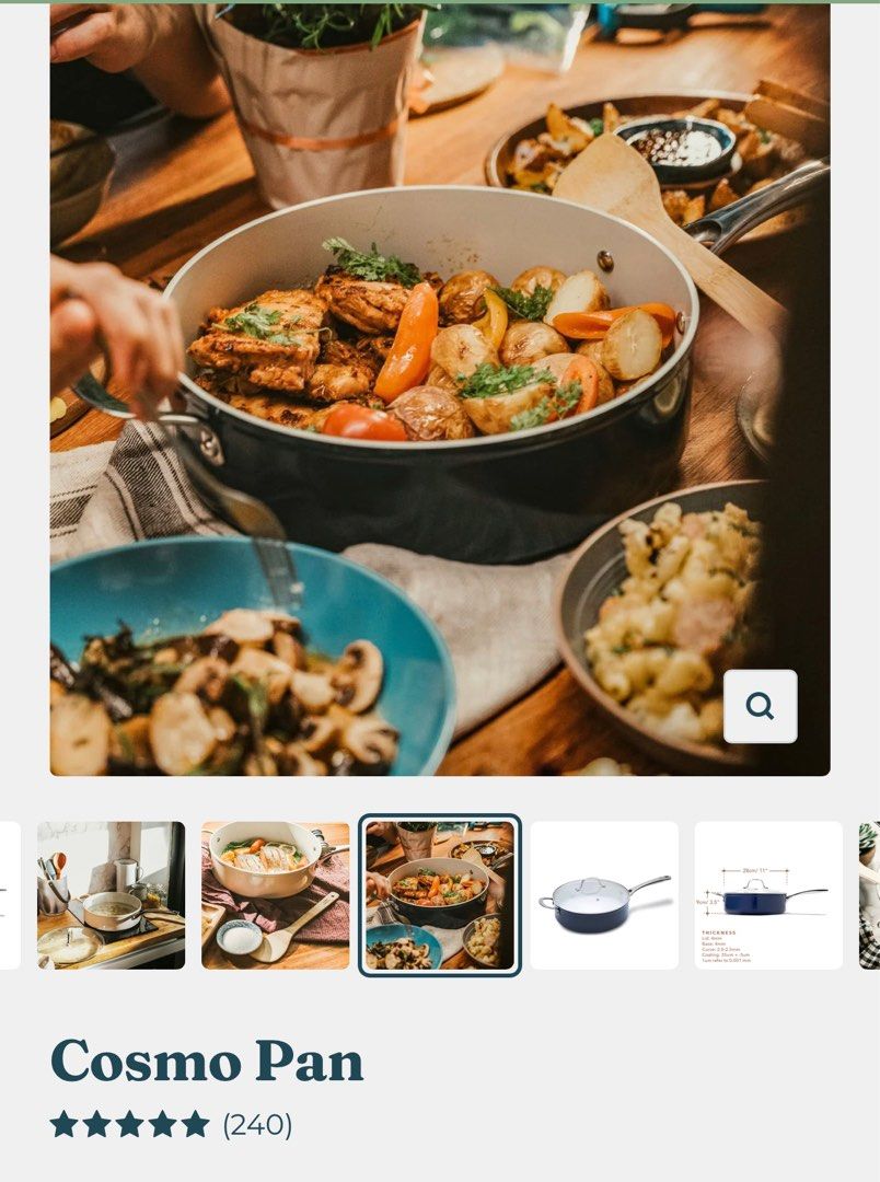 Induction non stick frying pan Cosmo 28cm, Furniture & Home Living, Kitchenware & Tableware ...