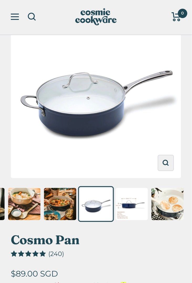 Induction non stick frying pan Cosmo 28cm, Furniture & Home Living, Kitchenware & Tableware ...