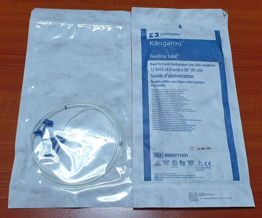 COVIDIEN Kangaroo Nasogastric Feeding Tube 12Fr, Health & Nutrition ...