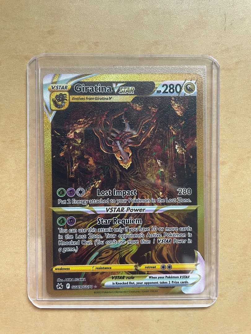 Crown Zenith Gold VSTAR AA (full set - giratina, dialga, palkia and ...