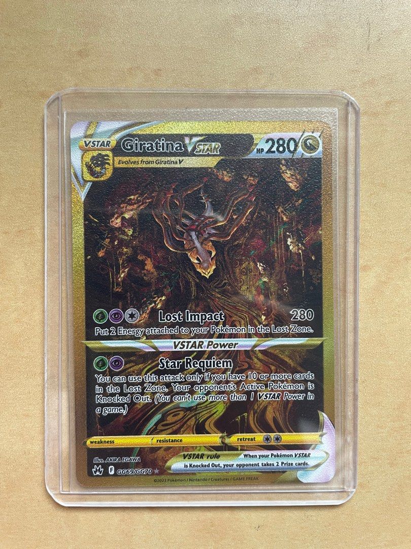 Crown Zenith Gold VSTAR AA (full set - giratina, dialga, palkia and ...