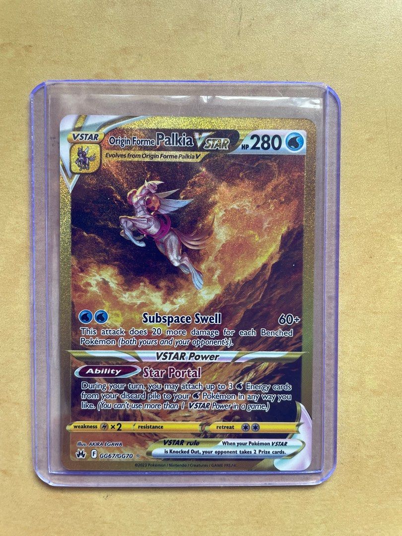 Crown Zenith Gold VSTAR AA (full set - giratina, dialga, palkia and ...