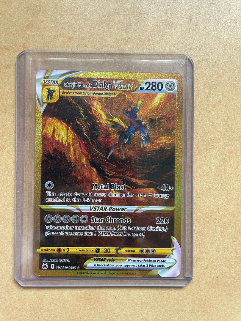Crown Zenith Gold VSTAR AA (full set - giratina, dialga, palkia and ...