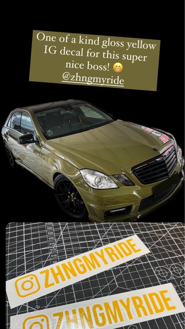 Custom IG/FB Handle Design Car Sticker High Quality Vinyl Waterproof ...