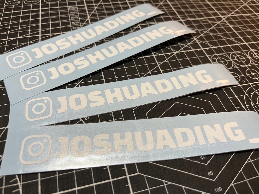 Custom IG/FB Handle Design Car Sticker High Quality Vinyl Waterproof ...