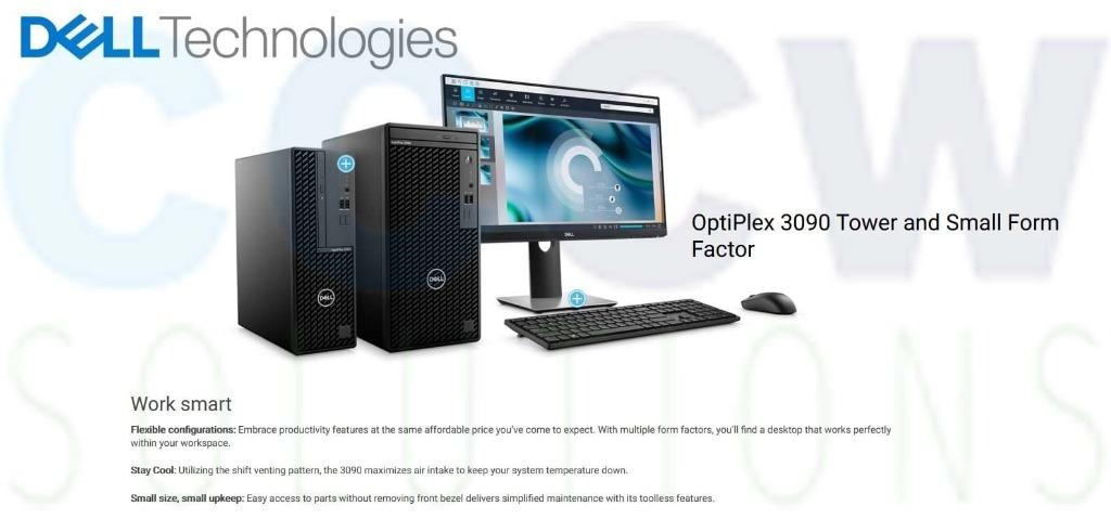 Dell OptiPlex 3090 Tower and Small Form Factor Desktop, Computers ...