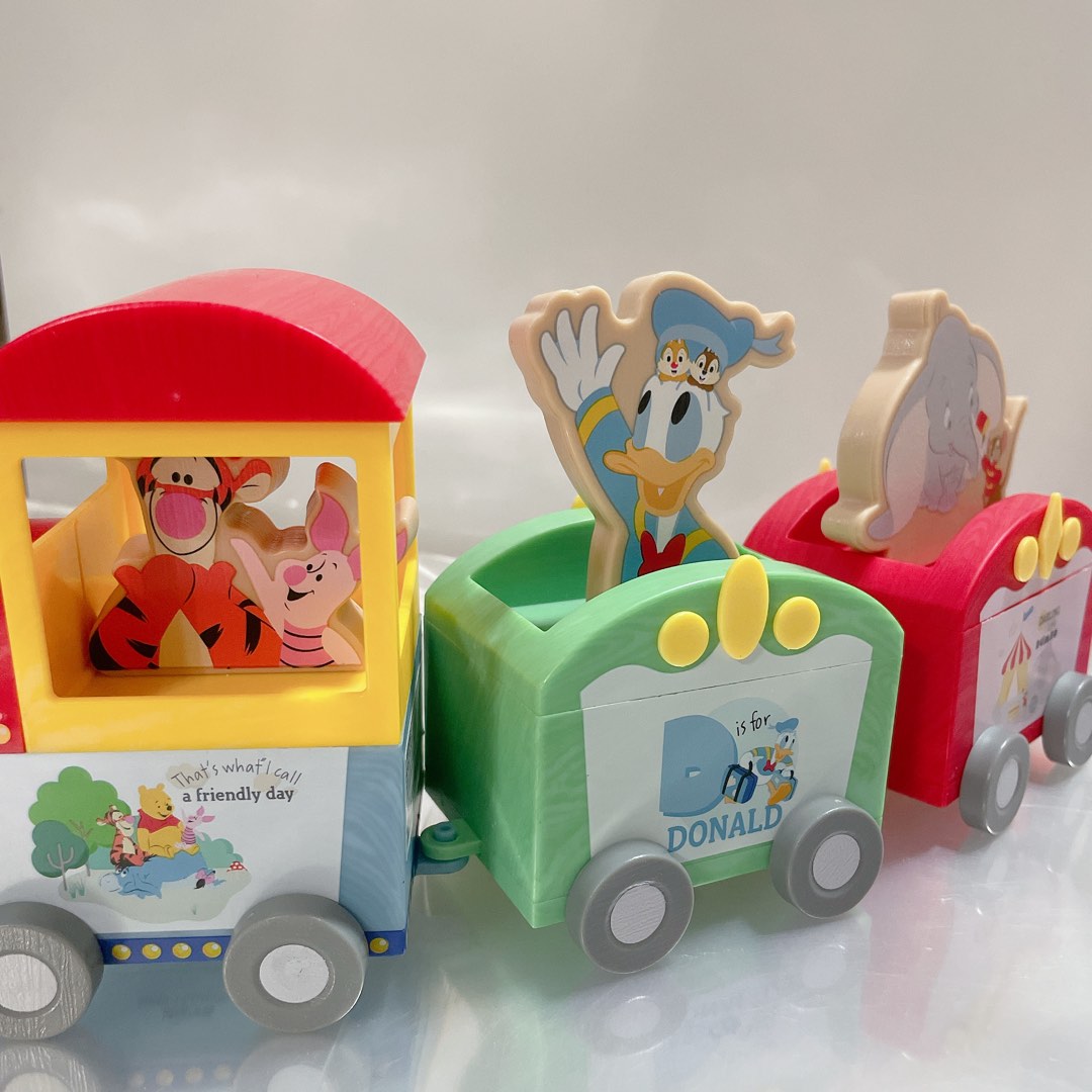 Disney babies Pooh bear Tigger, Donald Duck, Dumbo Train Container Set ...