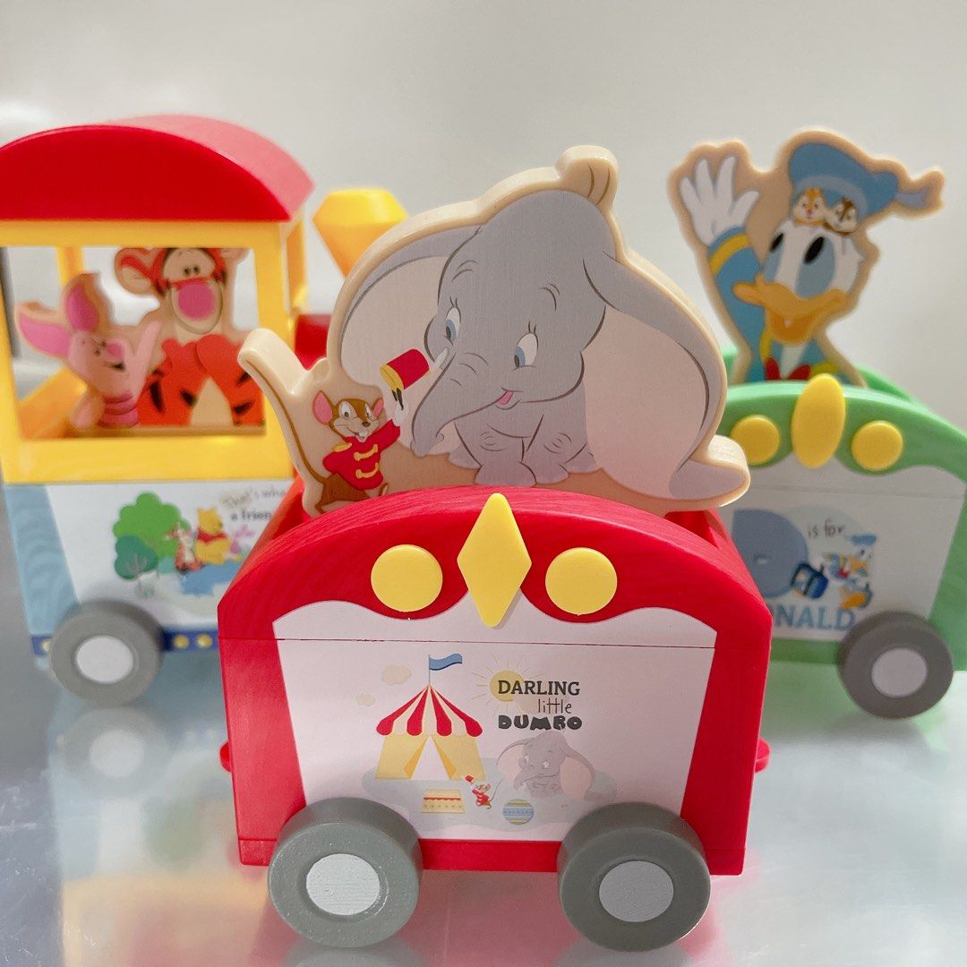 Disney babies Pooh bear Tigger, Donald Duck, Dumbo Train Container Set ...