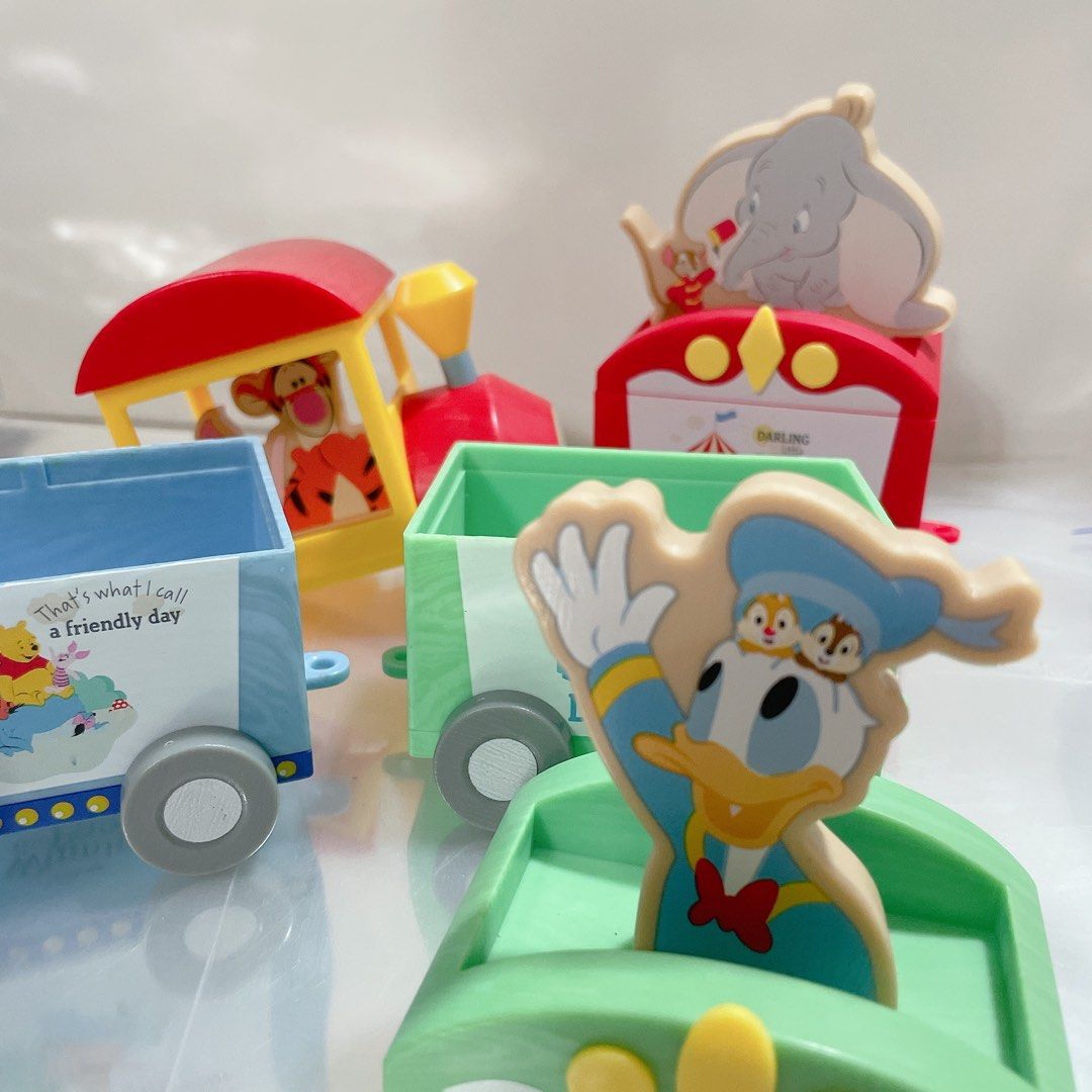 Disney babies Pooh bear Tigger, Donald Duck, Dumbo Train Container Set ...