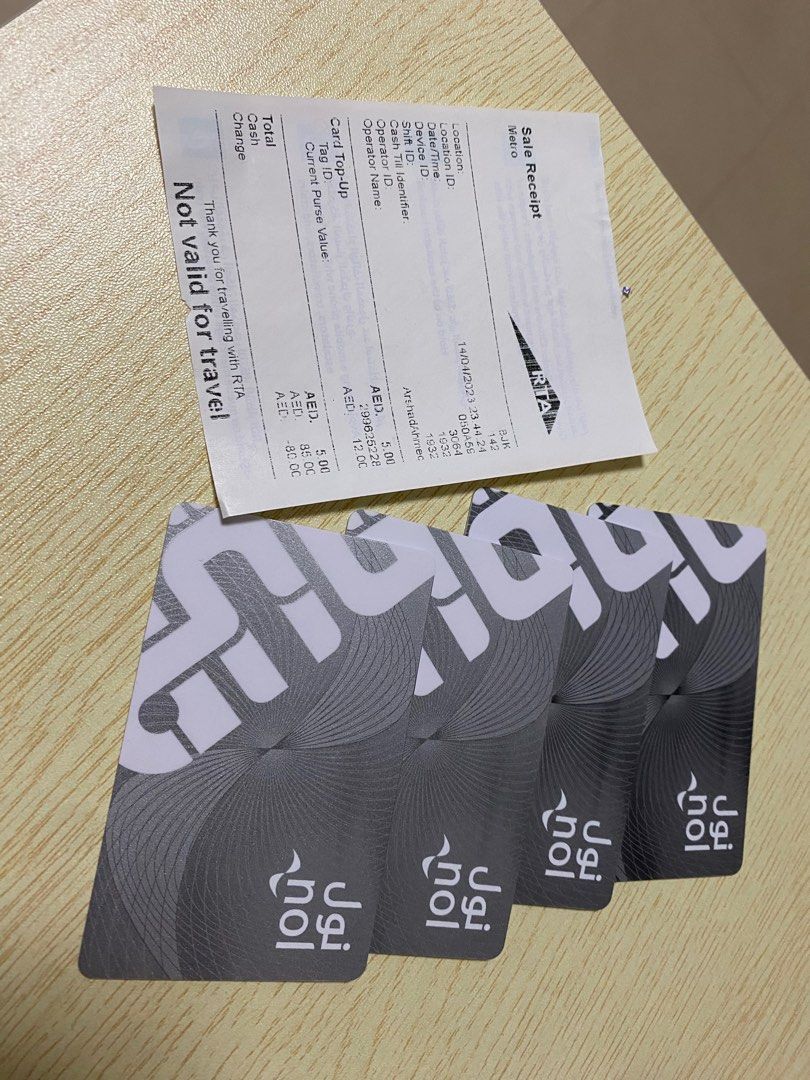 Dubai NOL Metro Silver card, Tickets & Vouchers, Flights & Overseas ...