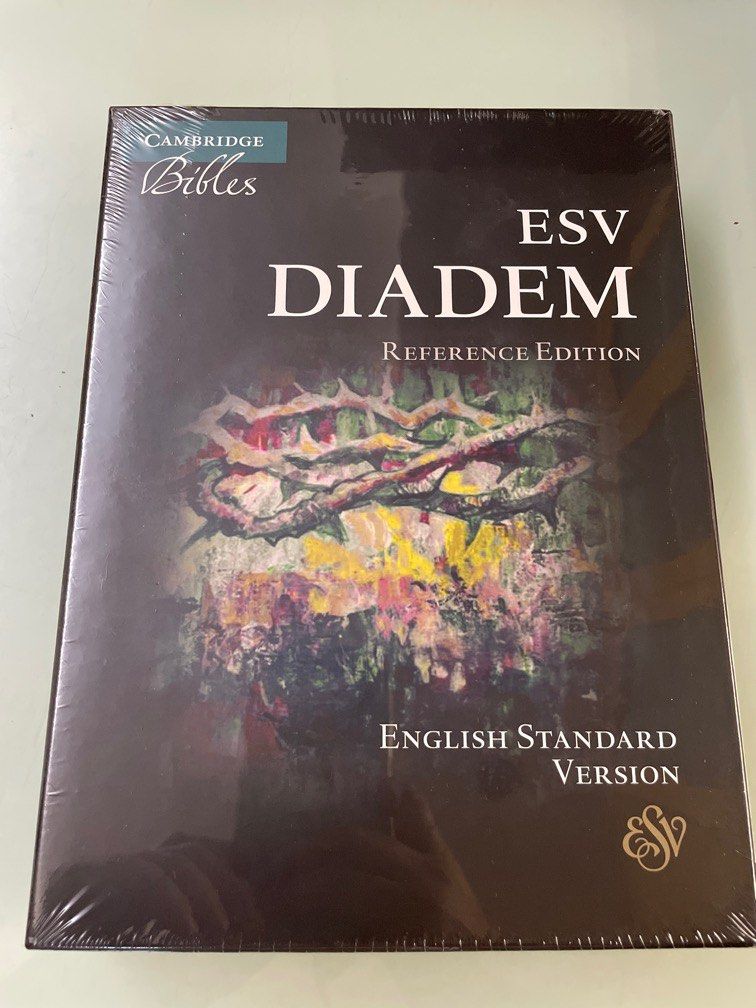ESV Diadem Reference Edition Bible Black Calf-Split Leather Cambridge ...