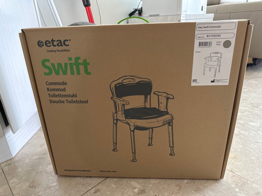 Etac Swift Commode, Furniture & Home Living, Bathroom & Kitchen ...