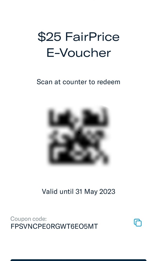 FairPrice E- Voucher, Tickets & Vouchers, Vouchers on Carousell