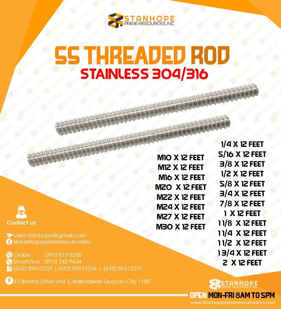 Galvanized/ Stainless Full Threaded Rod, Commercial & Industrial ...