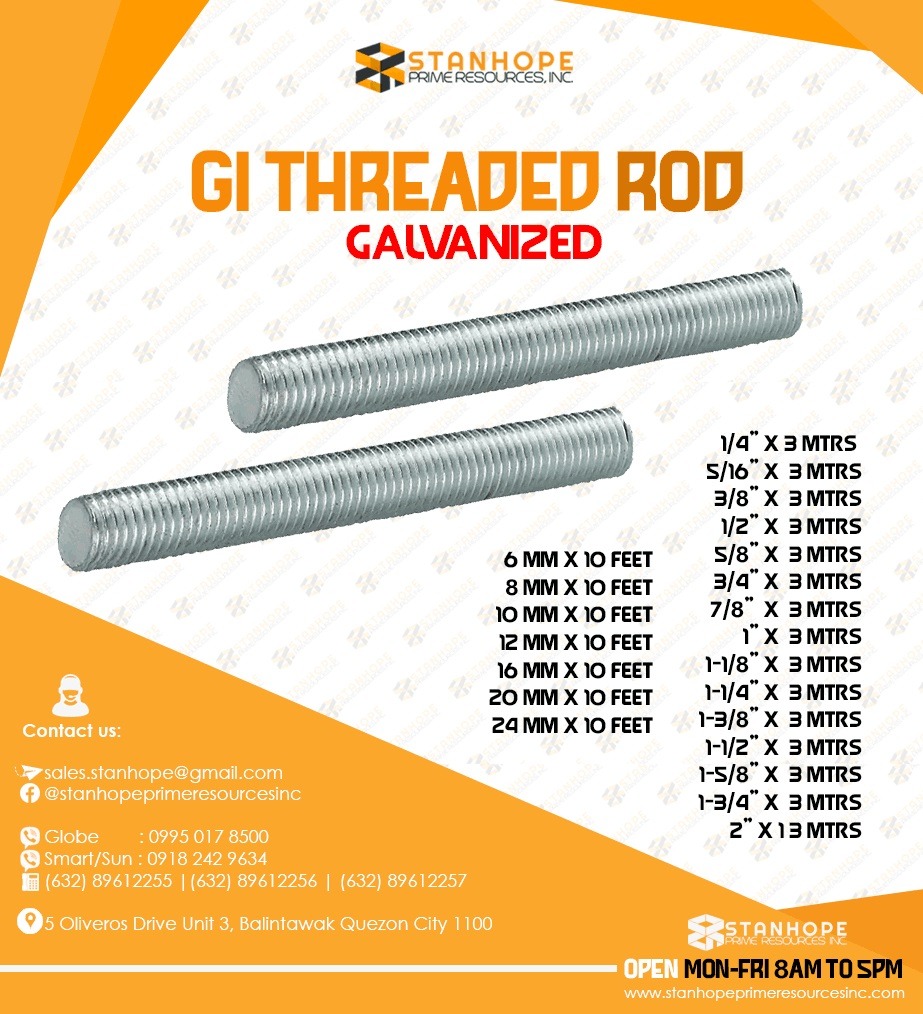 Galvanized/ Stainless Full Threaded Rod, Commercial & Industrial ...