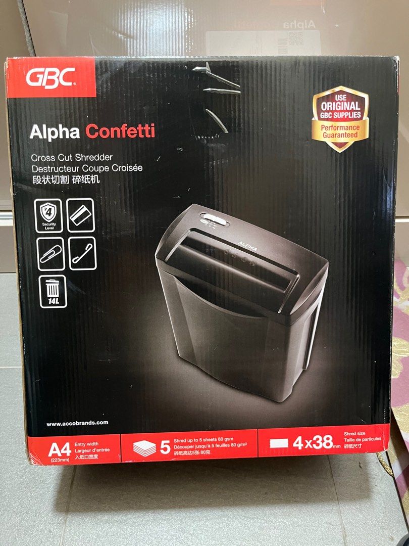 GBC Alpha Confetti Paper Shredder, Computers & Tech, Office & Business ...
