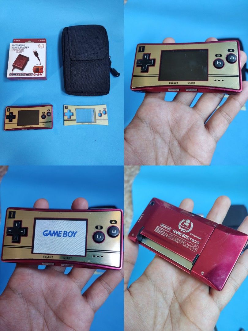 GBM Gameboy Micro with Free Games, Pouch Bag and Charger (Please Read ...