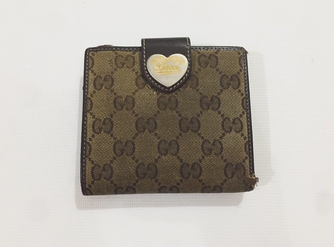Gucci monogram double sided wallet, Luxury, Bags & Wallets on Carousell