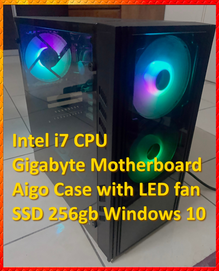 Home/Gaming/Office PC HGO - Intel i7 CPU 8GB RAM 256GB SSD Modern Aigo ...