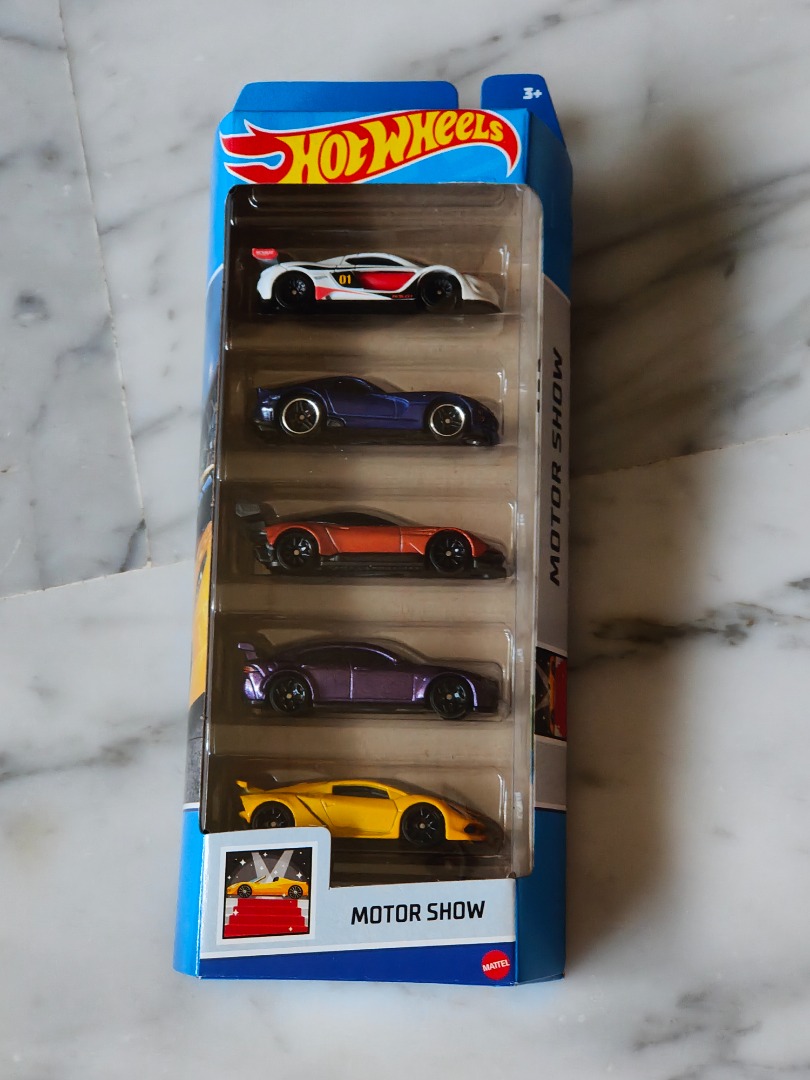 Hot Wheels Motor Show 5 pack, Hobbies & Toys, Toys & Games on Carousell