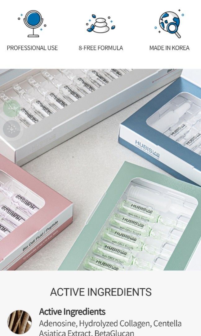 HubisLab Bio Cell Fluid Peptide, Beauty & Personal Care, Face, Face ...