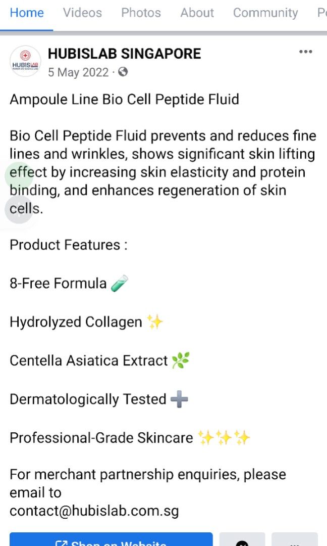 HubisLab Bio Cell Fluid Peptide, Beauty & Personal Care, Face, Face ...