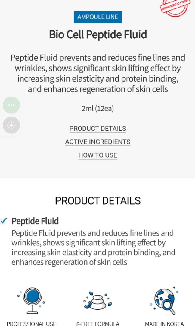HubisLab Bio Cell Fluid Peptide, Beauty & Personal Care, Face, Face ...